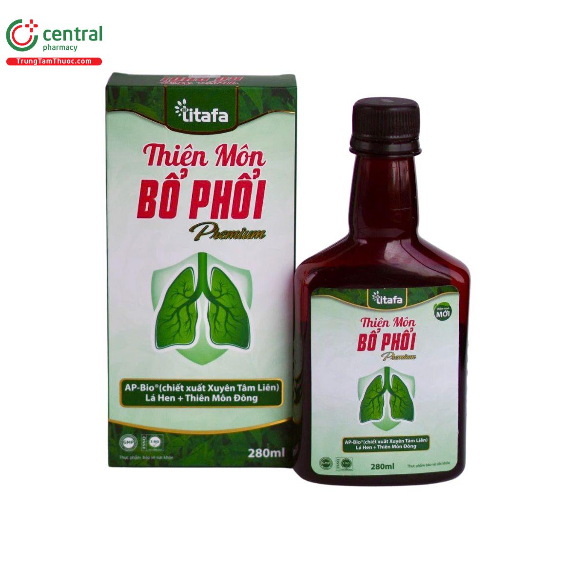 Thiên Môn Bổ Phổi Premium 280ml Hỗ Trợ Giảm Ho Bổ Phổi Cho Người Lớn