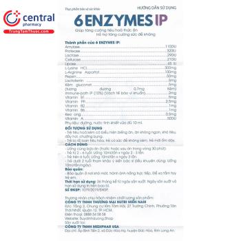 [CHÍNH HÃNG] Thuốc 6 Enzymes IP 10ml hỗ trợ tiêu hóa khỏe mạnh