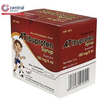 Thuốc A.T Ibuprofen Syrup (ống) - giảm đau, hạ sốt cho trẻ em