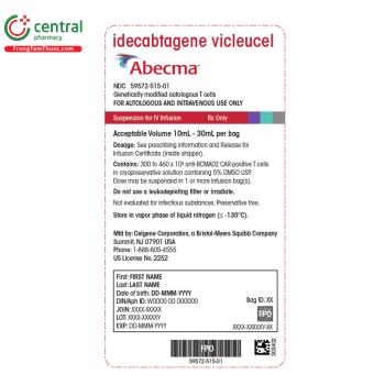 Thuốc Abecma liệu pháp miễn dịch tế bào T tự thân điều trị ung thư