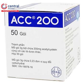 [CHÍNH HÃNG] Thuốc ACC 200 điều trị bệnh viêm phổi, viêm phế quản