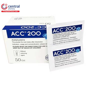 [CHÍNH HÃNG] Thuốc ACC 200 điều trị bệnh viêm phổi, viêm phế quản
