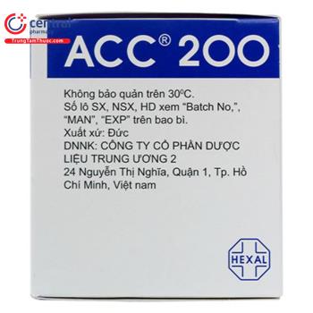 [CHÍNH HÃNG] Thuốc ACC 200 điều trị bệnh viêm phổi, viêm phế quản