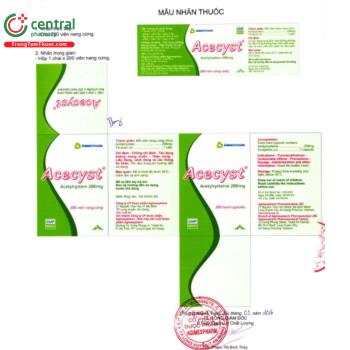 Thuốc Acecyst 200mg (viên) - chỉ định long đờm, thông đường hô hấp