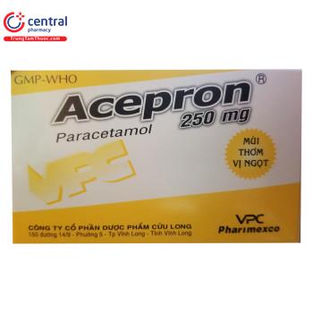 Thuốc Acepron 250 mg - Thuốc giảm đau, hạ sốt hiệu quả nhanh chóng