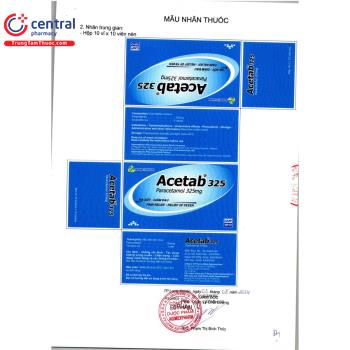 Thuốc ACETAB 325 - Giảm đau nhanh, hạ sốt hiệu quả, tính an toàn cao