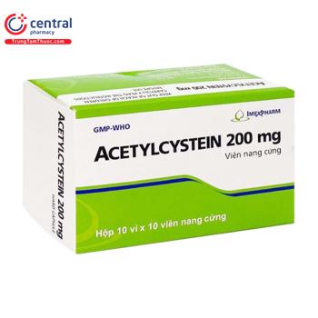 Thuốc viên Acetylcystein 200mg VNA Imexpharm làm loãng đờm nhầy quánh