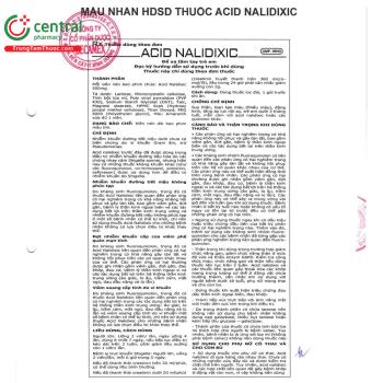 Thuốc Acid Nalidixic 500mg Enlie điều trị nhiễm khuẩn đường tiết niệu