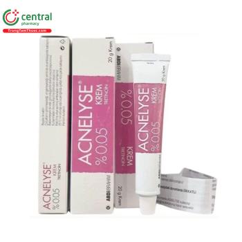 Thuốc Acnelyse Krem Tretinoin 0.05% điều trị mụn trứng cá viêm, mụn mủ