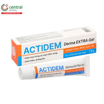 Actidem Derma Extra Gel trị mụn, mờ thâm, dưỡng da đều màu, sáng mịn