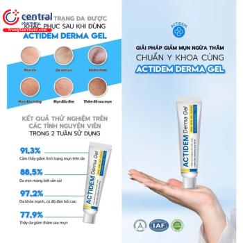 Actidem Derma Gel: Công thức chuyên khoa giúp giảm mụn, ngừa thâm