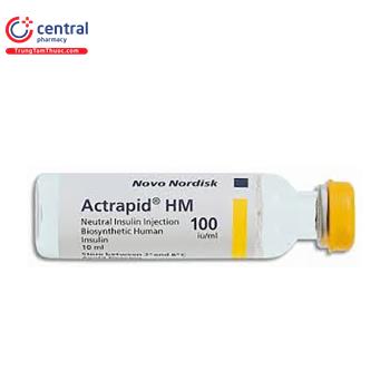 Thuốc Actrapid HM 100 IU/ml 10ml - Thuốc điều trị tiểu đường
