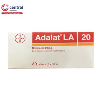 [CHÍNH HÃNG] Thuốc Adalat LA 20mg điều trị tăng huyết áp vô căn