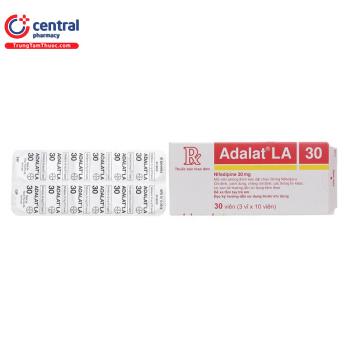 Thuốc Adalat LA 30mg: Thuốc điều trị tăng huyết áp và đau thắt ngực