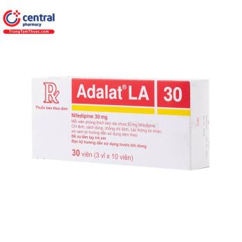 Thuốc Adalat LA 30mg: Thuốc điều trị tăng huyết áp và đau thắt ngực