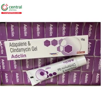 Gel mụn Adapalene Clindamycin Gel Adclin 15g điều trị mụn trứng cá