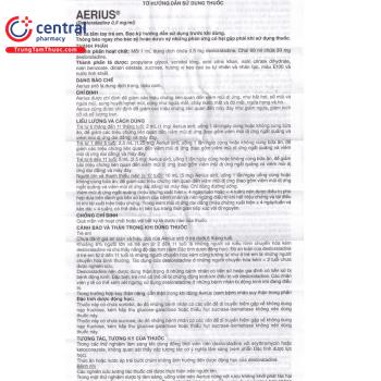 Thuốc Aerius Tablet xóa tan nỗi lo viêm mũi dị ứng