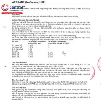 [CHÍNH HÃNG] Thuốc gây mê đường hô hấp Aerrane 100ml