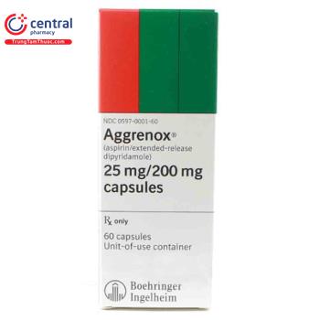 Thuốc Aggrenox 25 mg/200 mg capsules - Làm giảm nguy cơ đột quỵ