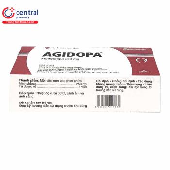 [CHÍNH HÃNG] Thuốc Agidopa 250mg điều trị tăng huyết áp