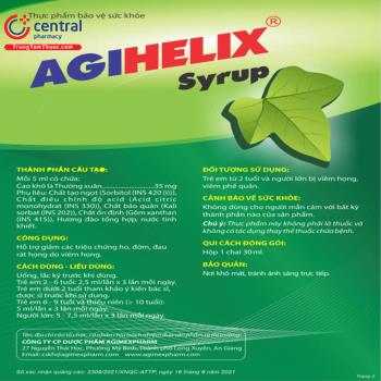 Thuốc Agihelix Syrup - Giúp giảm ho và giảm đau họng hiệu quả