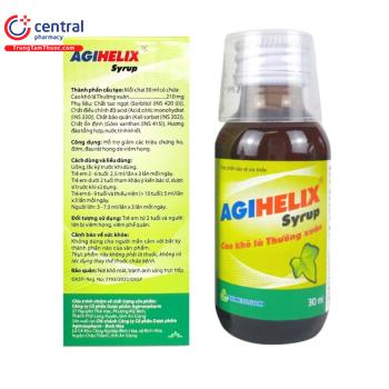 Thuốc Agihelix Syrup - Giúp giảm ho và giảm đau họng hiệu quả