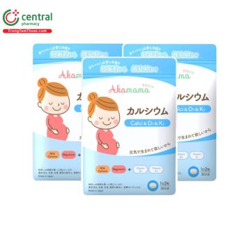 Thuốc Akamama Calcium & D3 & K2 hỗ trợ xương và răng chắc khoẻ
