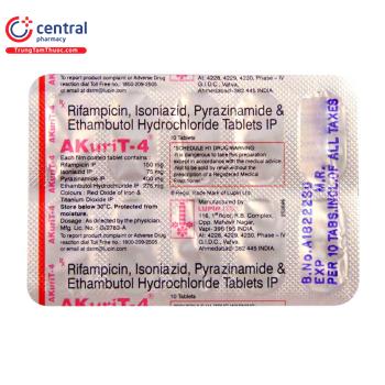 [CHÍNH HÃNG] Thuốc AKuriT-4 - điều trị lao tiềm ẩn hoặc hoạt động