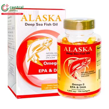 Thuốc Alaska Deep Sea Fish Oil Omega-3 EPA & DHA tăng cường thị lực