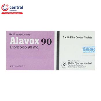 [CHÍNH HÃNG] Thuốc Alavox 90 (Etoricoxib 90mg): Giảm đau xương khớp