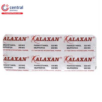 Thuốc Alaxan (vỉ 10 viên): tác dụng, liều dùng, lưu ý