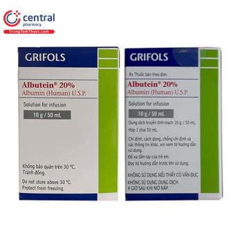 [CHÍNH HÃNG] Thuốc Albutein 20% 50ml: dịch truyền điều trị sốc