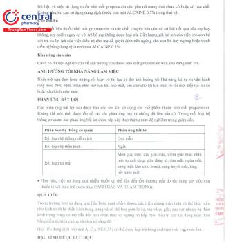 Thuốc Alcaine 0.5% - Gây tê nhanh chóng trong các thủ thuật nhãn khoa