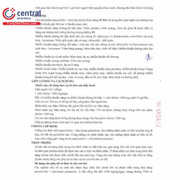 [CHÍNH HÃNG] Thuốc Alclav 1000mg Tablets điều trị nhiễm khuẩn hô hấp