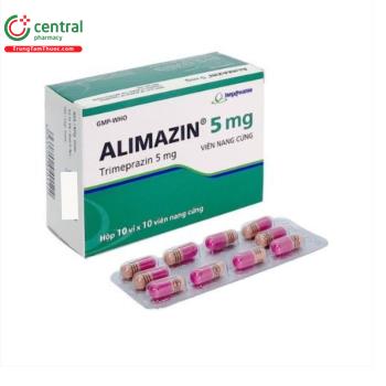 Thuốc ALIMAZIN 5mg Imexpharm (vỉ) trị mẩn ngứa, hắt hơi, mất ngủ