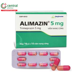 Thuốc ALIMAZIN 5mg Imexpharm (vỉ) trị mẩn ngứa, hắt hơi, mất ngủ