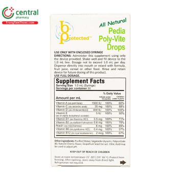 Thuốc All Natural Pedia Poly-Vite Drops 30ml - Tăng cường đề kháng