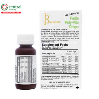 Thuốc All Natural Pedia Poly-Vite Drops 30ml - Tăng cường đề kháng