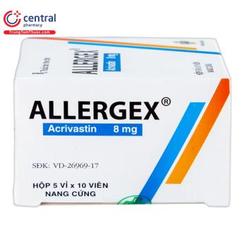 [CHÍNH HÃNG] Thuốc Allergex 8mg - Thuốc chống dị ứng