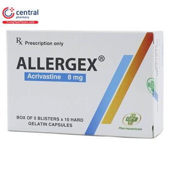 [CHÍNH HÃNG] Thuốc Allergex 8mg - Thuốc chống dị ứng