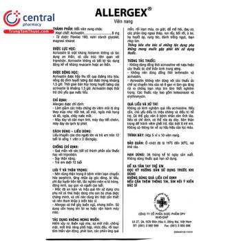 [CHÍNH HÃNG] Thuốc Allergex 8mg - Thuốc chống dị ứng