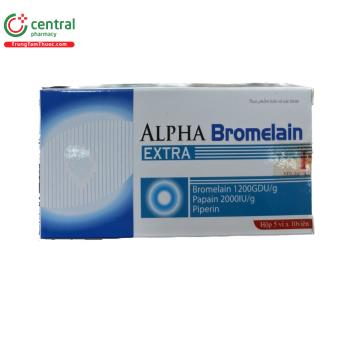Thuốc Alpha Bromelain Extra giảm viêm, sưng, phù nề, bầm tím da