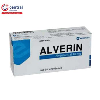 Thuốc Alverin 40mg Euvipharm - Điều trị co thắt cơ trơn hiệu quả