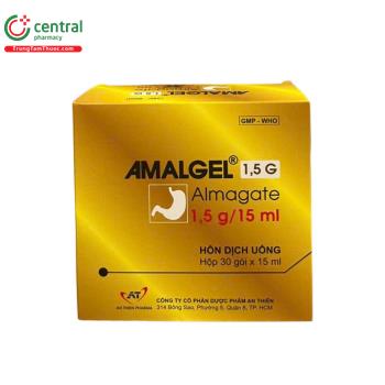 Thuốc Amalgel 1.5g điều trị tăng acid dạ dày, loét dạ dày - tá tràng