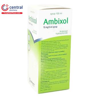 [CHÍNH HÃNG] Thuốc Ambixol 15mg/5ml syrup giúp long đờm nhanh chóng