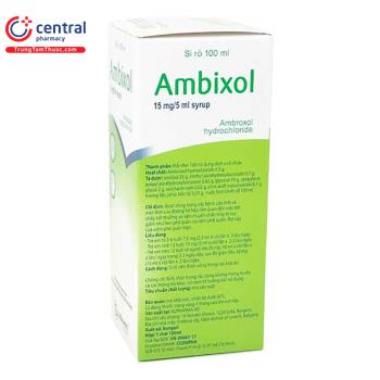 [CHÍNH HÃNG] Thuốc Ambixol 15mg/5ml syrup giúp long đờm nhanh chóng