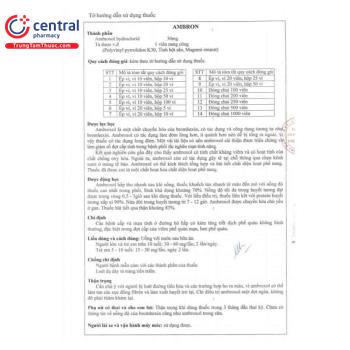 Thuốc Ambron (viên nang) điều trị viêm phế quản, hen phế quản