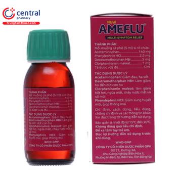 Thuốc New Ameflu Multi-Symptom Relief hương dâu - điều trị cảm cúm