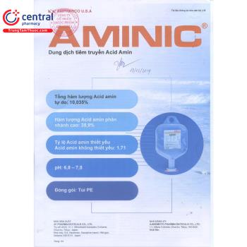 Aminic 200ml - Dung dịch tiêm truyền tĩnh mạch bổ sung đạm cho cơ thể