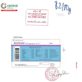 Thuốc Aminol 12X Injection S.T. bổ sung dinh dưỡng qua tĩnh mạch